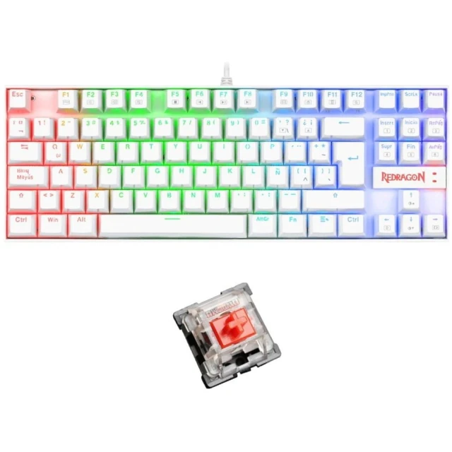 Teclado Mecanico Redragon Kumara RGB White - MGR Techno