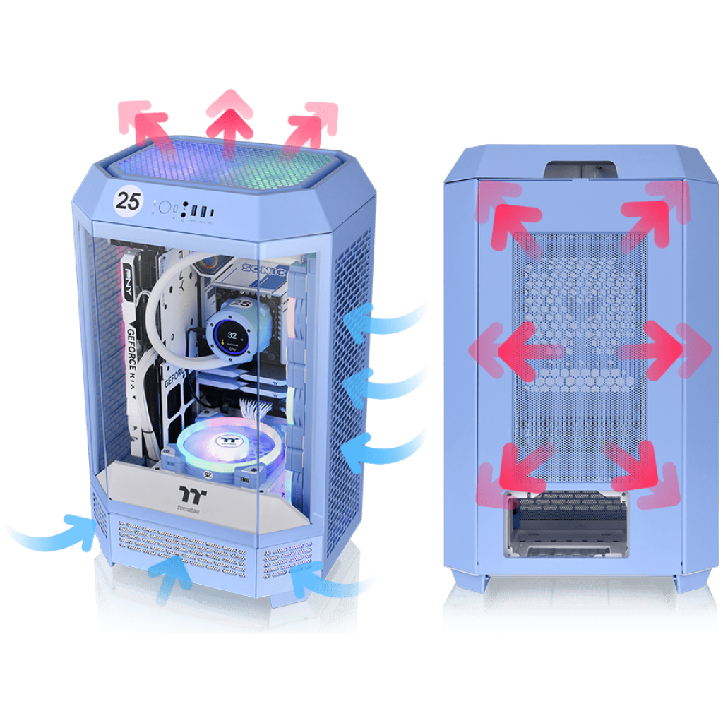 Gabinete Thermaltake The Tower 300 Hydrangea Blue Edition – MGR Techno